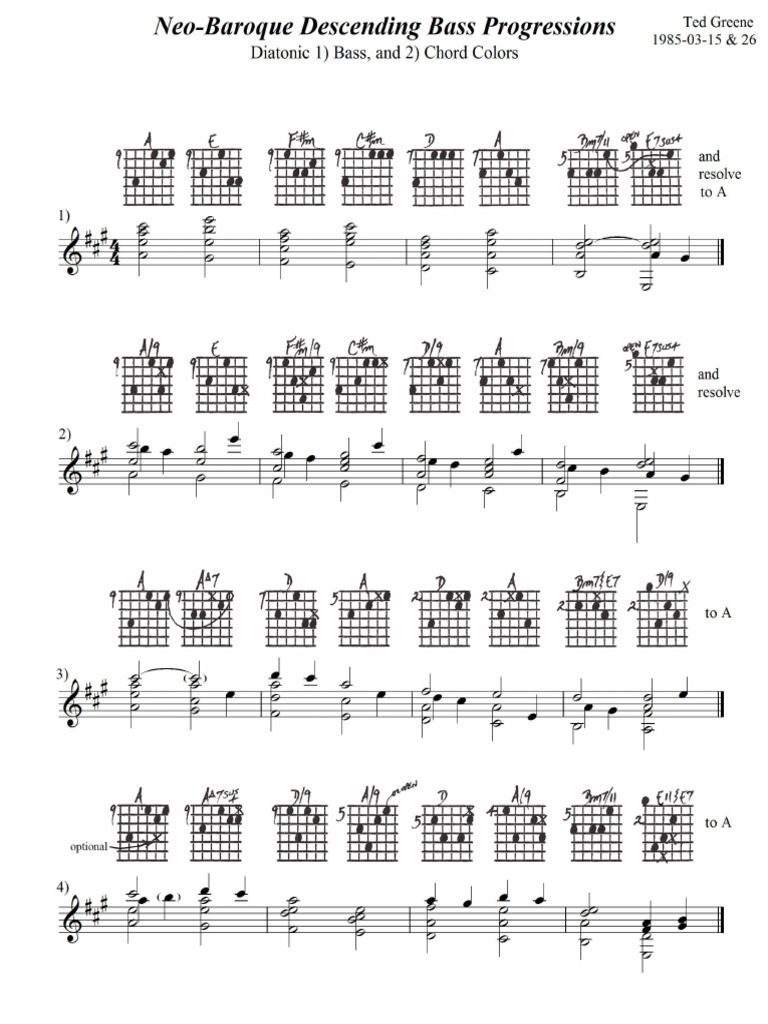 Neo-Baroque Descending Bass Progressions | PDF