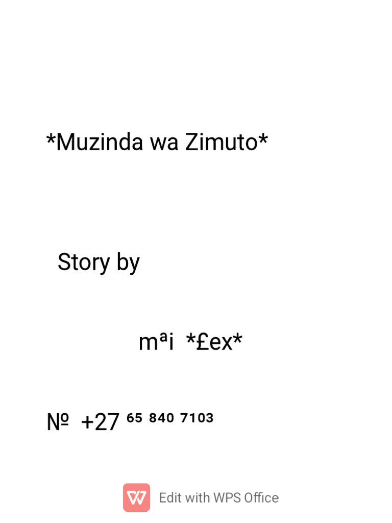 Muzinda Wa Zimuto | PDF