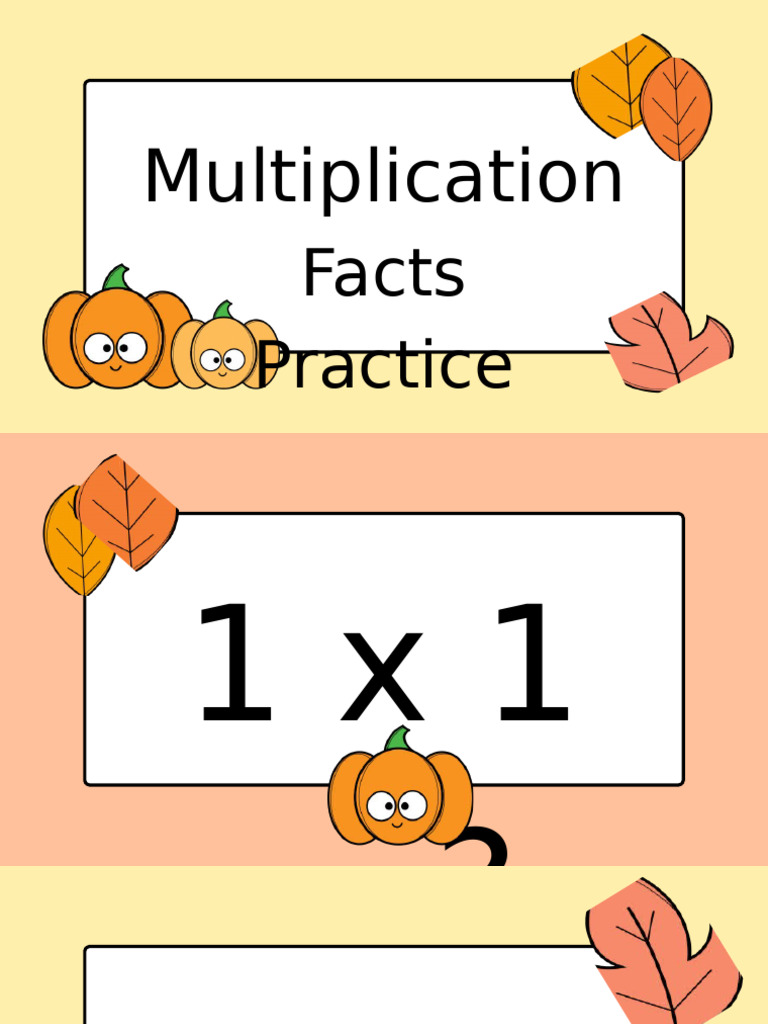 Multiplication Facts and Practice Exercises | PDF