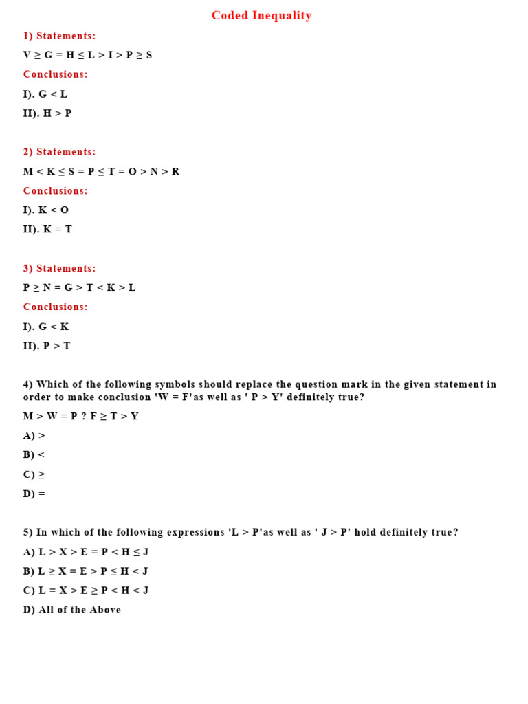 Coded Inequality 2 | PDF