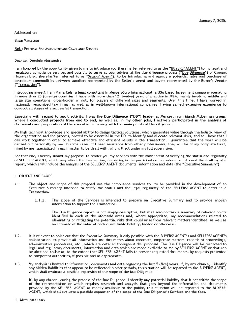Proposal - Due Diligence - PETROL | PDF | Conflict Of Interest | Due ...