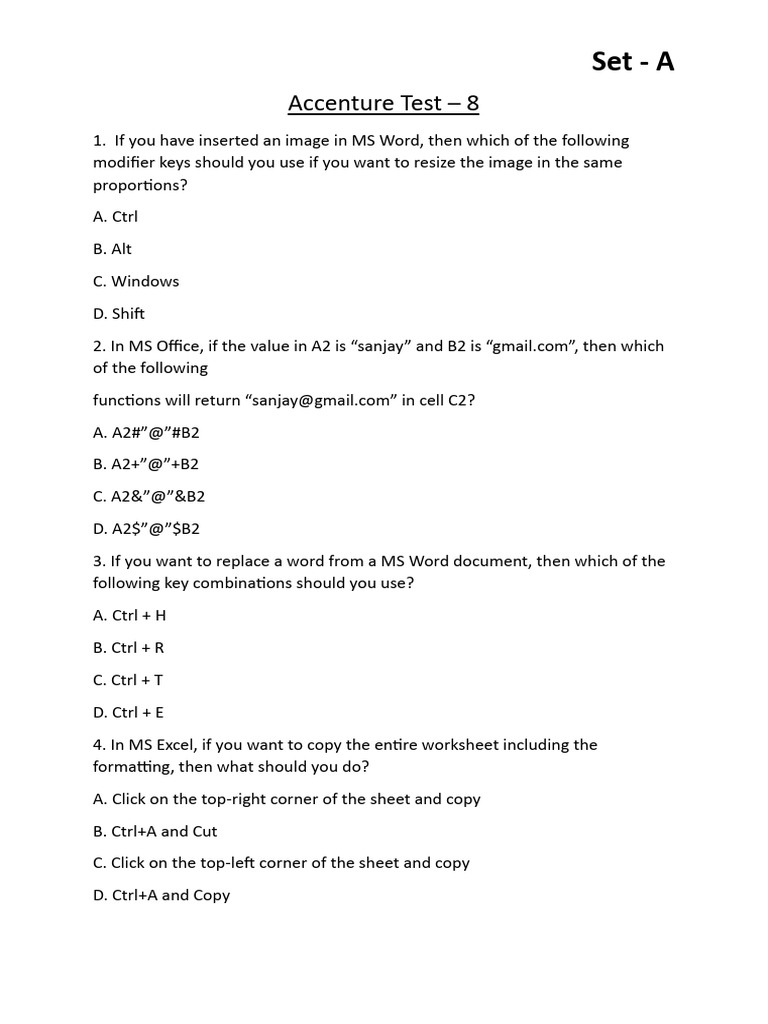 Accenture Test - 8 | PDF | Security | Computer Security