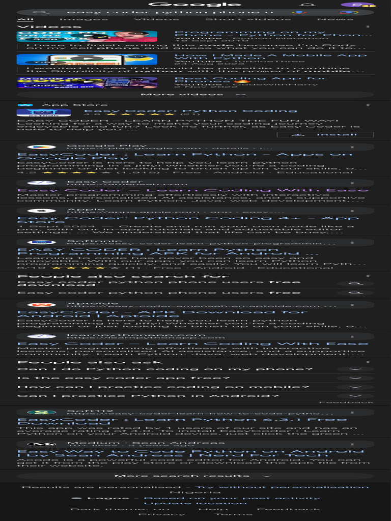 Easy Coder Python Phone Users - Google Search | PDF | Mobile App ...