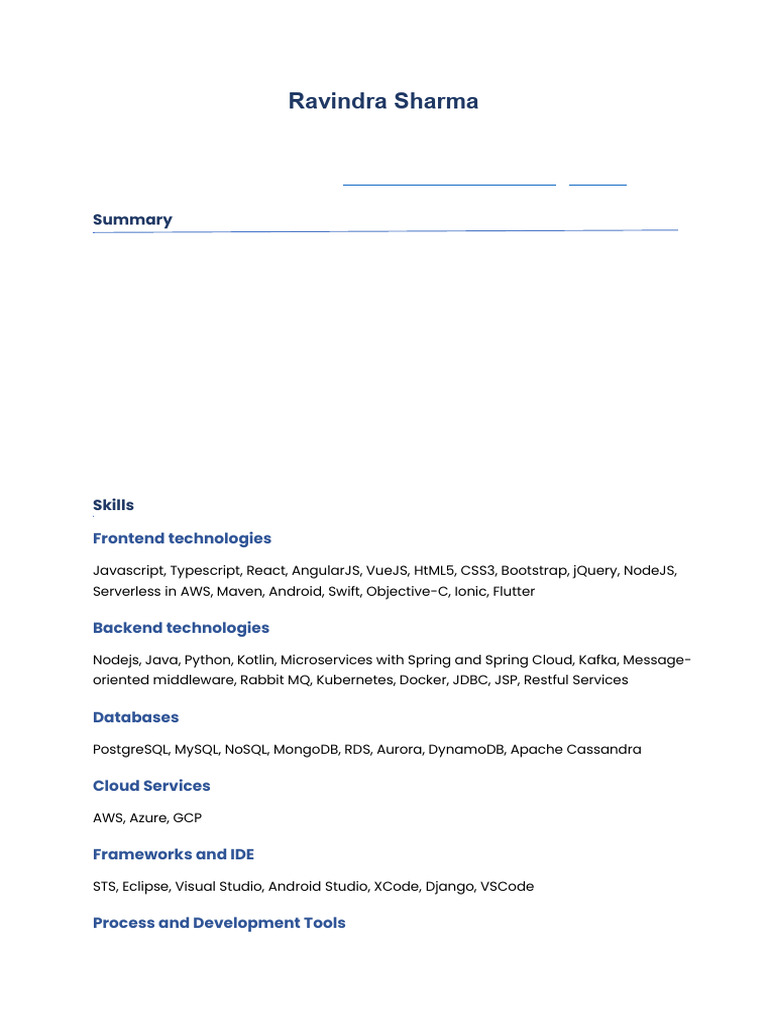 Ravindra+Sharma+Delhi-NCR - Sol Architect - Delhi NCR | PDF | Adobe Flash | Java Script