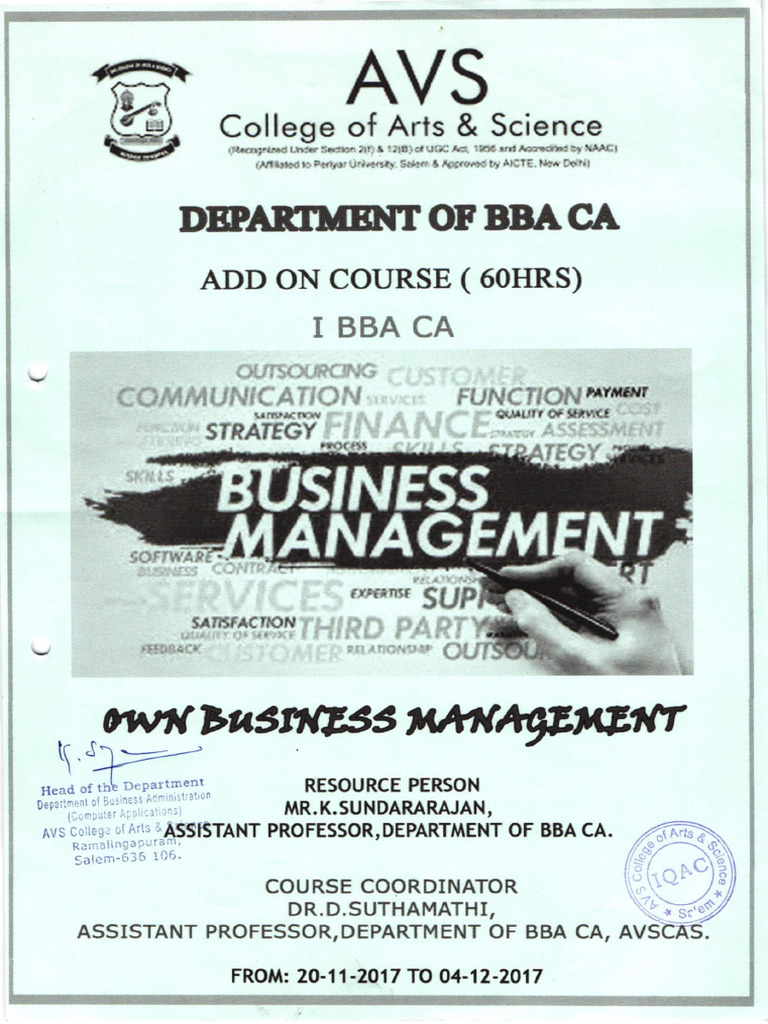 004 - Bba Ca - Aoc - 2017 - 18 | PDF