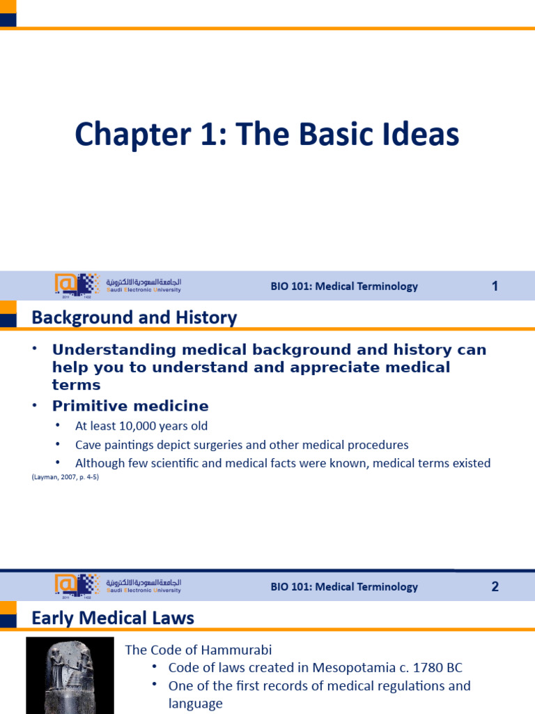 BIO 101 Week 02 Chapter PPT - Layman CH 01 | PDF | Medicine