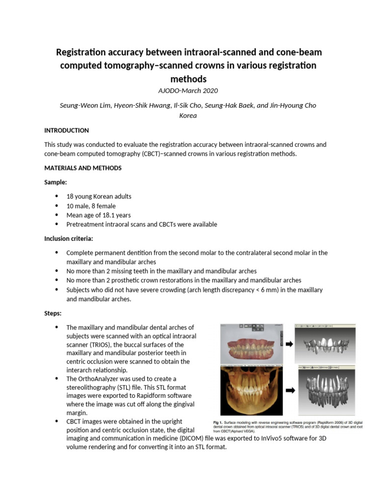 2020-Registration Accuracy Between Intraoral Scanned and CBCT Crowns ...