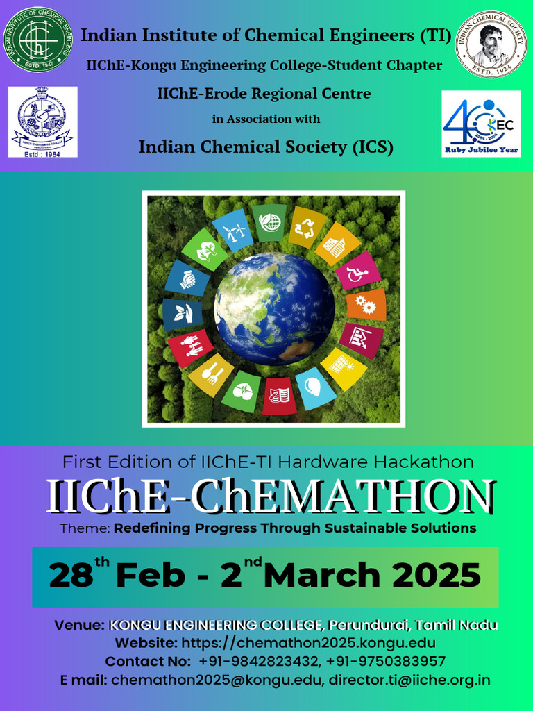 IIChE-ChEMATHON 2025 Brochure-1 | PDF | Waste | Materials