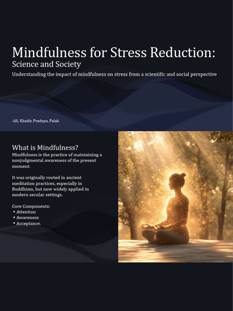 Mindfulness for Stress Reduction Insights | PDF | Mindfulness | Stress ...