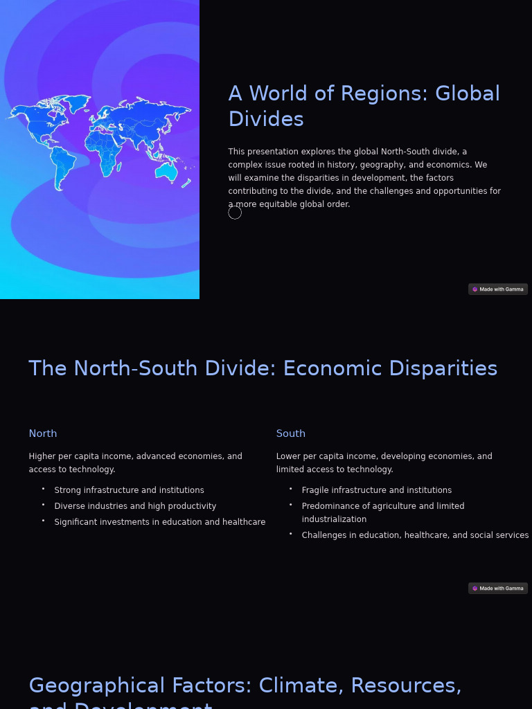 North-South Divide: Global Inequalities Explained | PDF | Economic ...