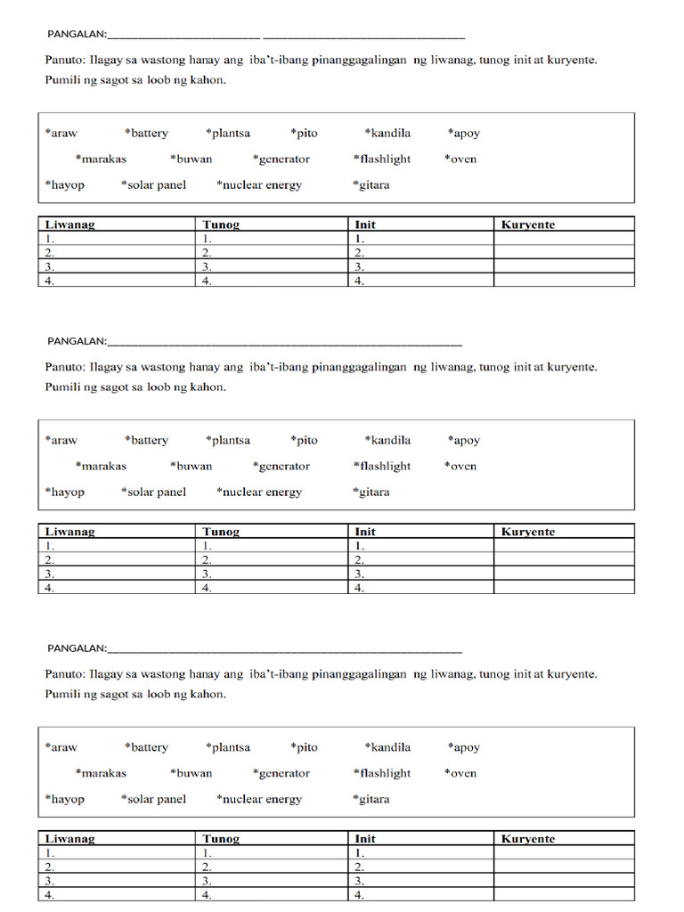 Science 3-Activity2 | PDF