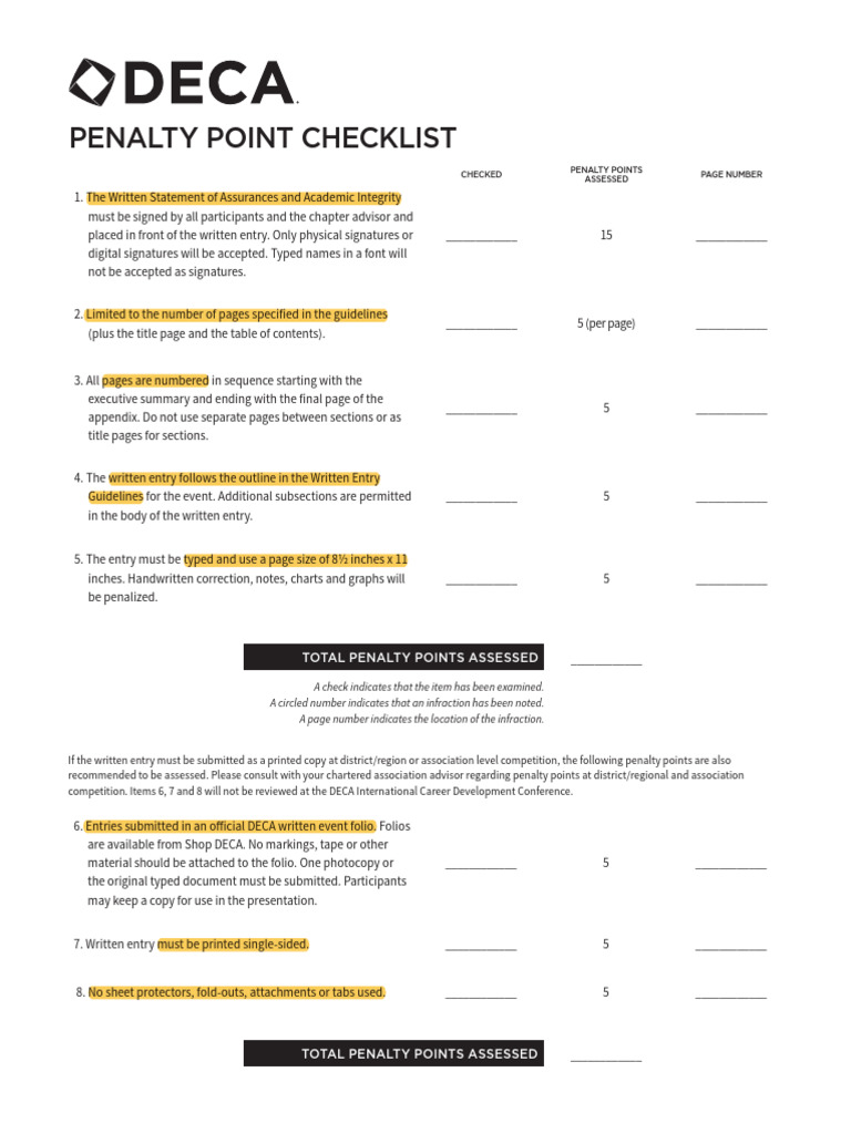 668ff1b7172e6f2429feb59b HS PenaltyPointChecklist | PDF | Folio ...