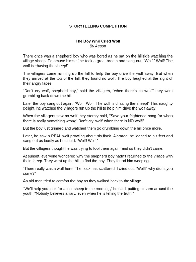 Storytelling Competition | PDF