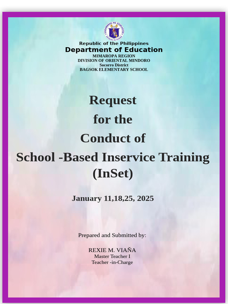 In-Service Training Request | PDF