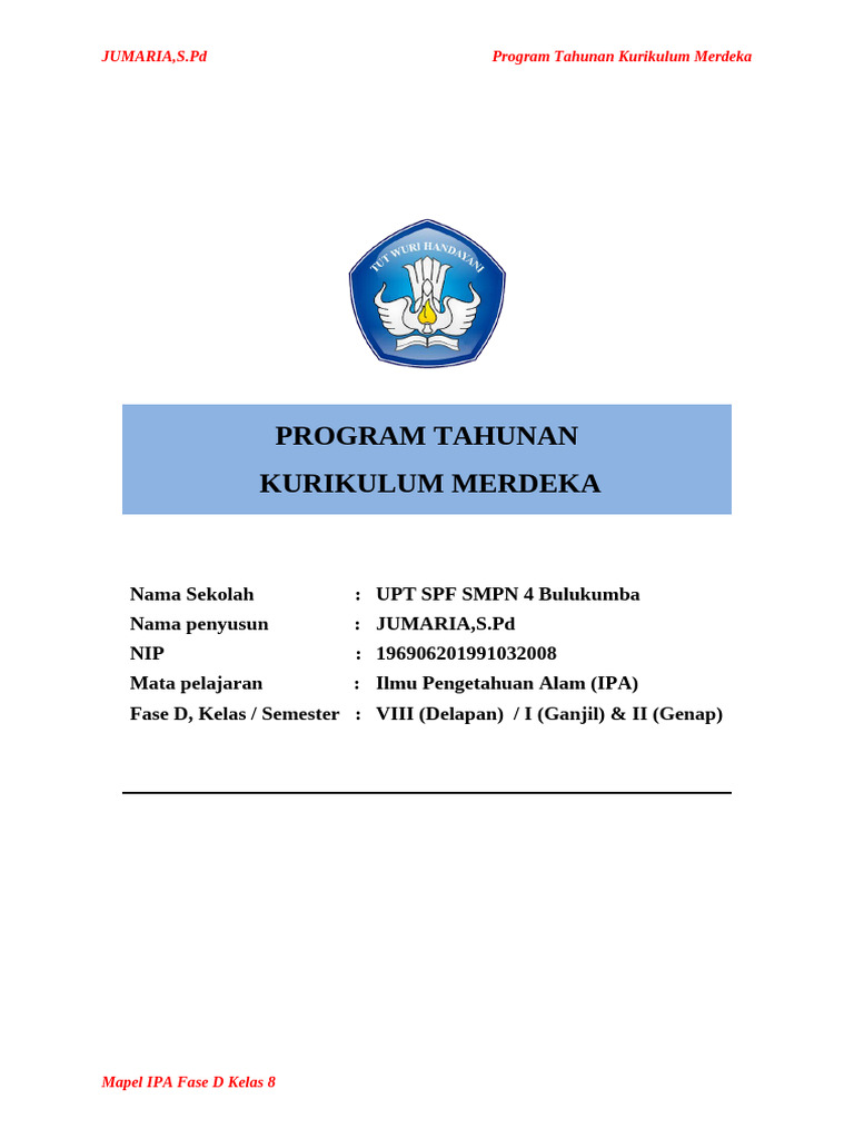 PROTA Kurikulum Merdeka | PDF