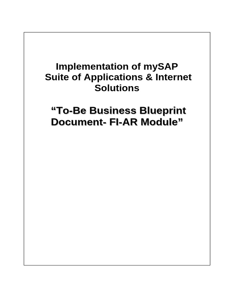 SAP Business Blueprint Document - FI-AR - Ver 1.0 | PDF | Credit Card ...