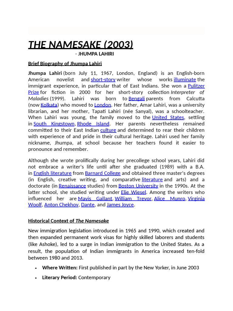 THE NAMESAKE LATEST 2 | PDF
