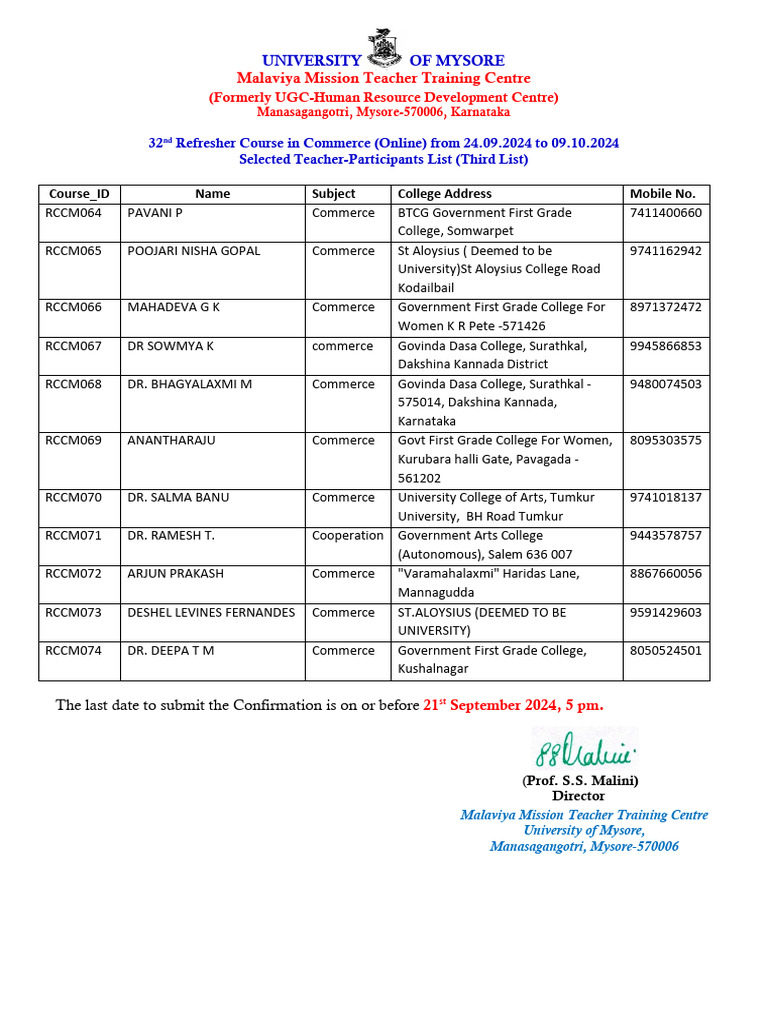 Selection List | PDF