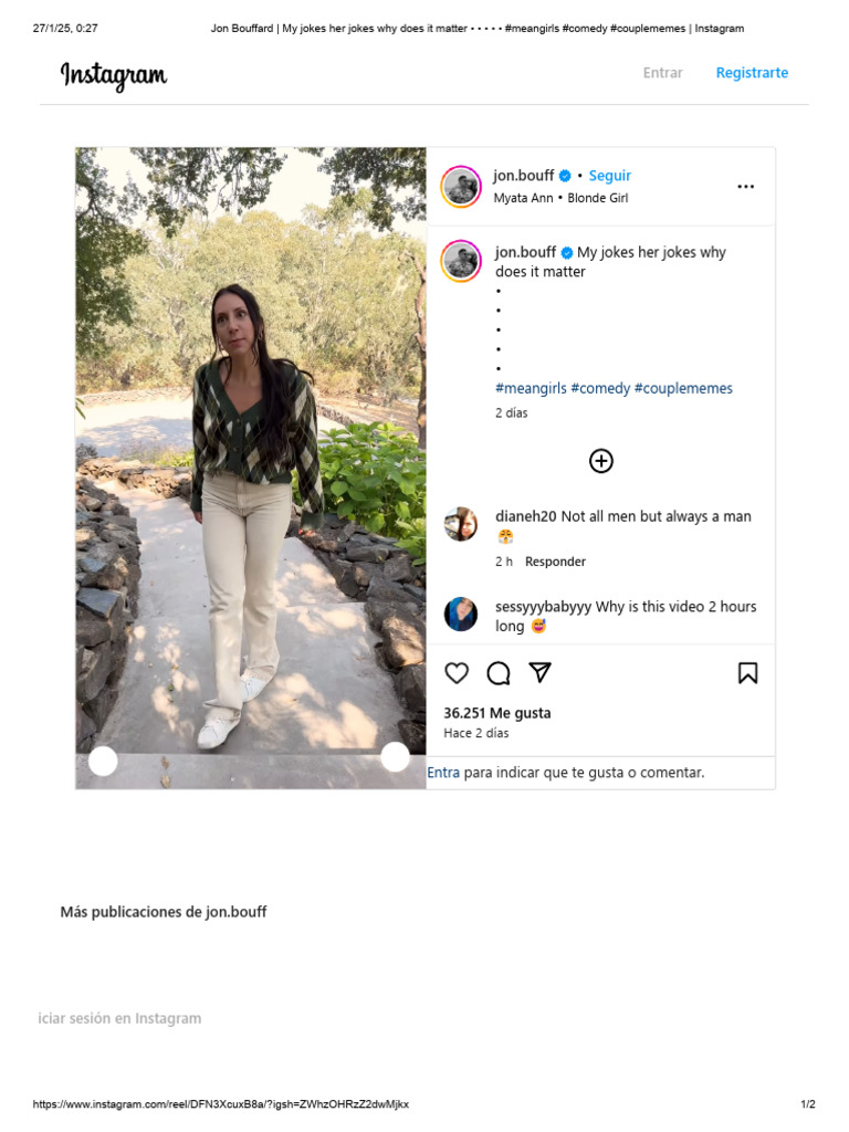 Jon Bouffard _ My jokes her jokes why does it matter • • • • • # ...