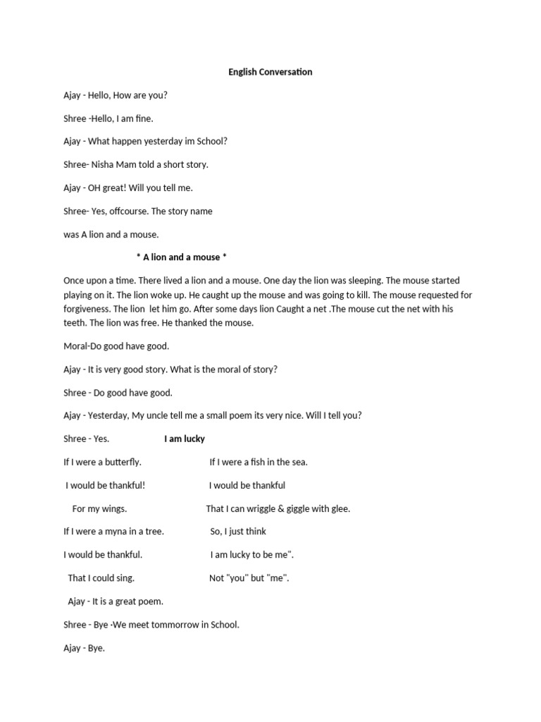 English Conversation | PDF