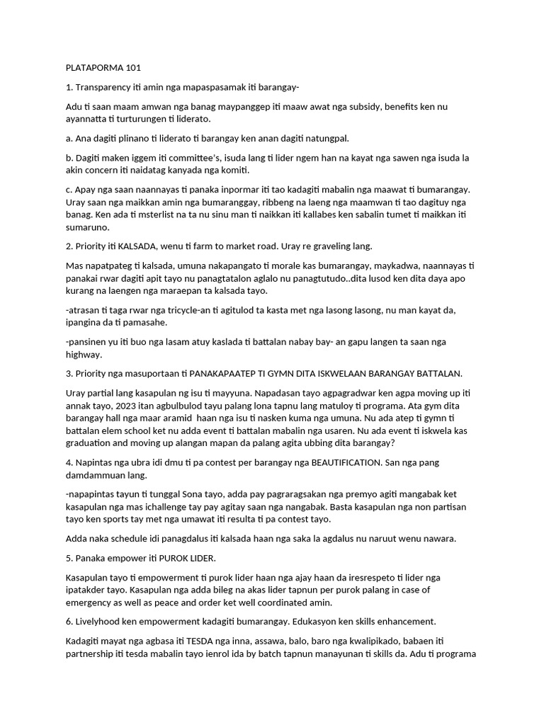 Plataporma 101 | PDF