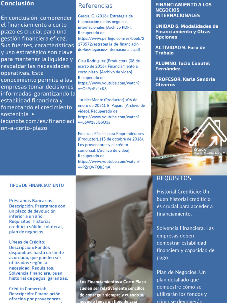 Triptico Modalidad de Financiamiento | PDF | Préstamos | Dinero