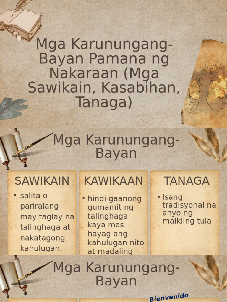 Sawikain, Kasabihan at Tanaga | PDF