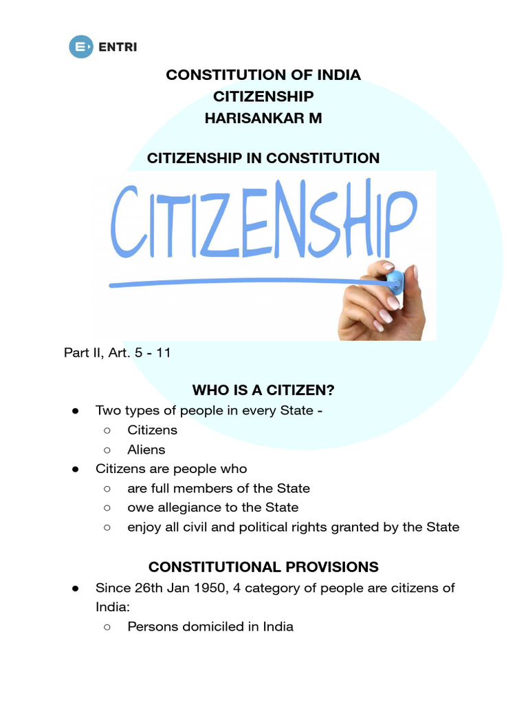 Constitution Citizenship | PDF