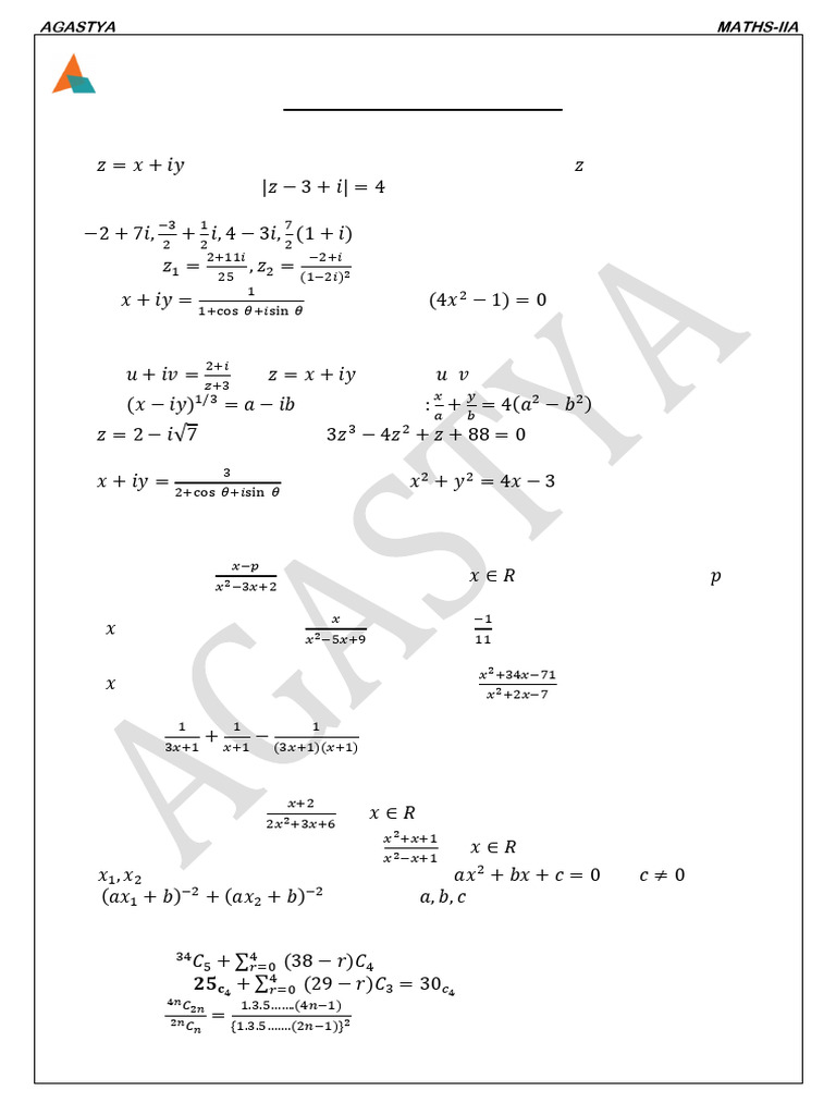 Maths Iia Important Questions Prefinal-1 | PDF | Variance | Standard Deviation