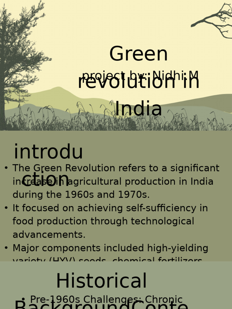 Green Revolution in India | PDF | Green Revolution | Agriculture