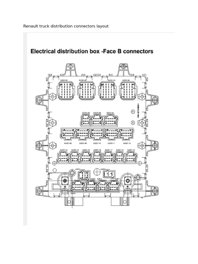 Renault Truck Distribution Connectors Layout | PDF