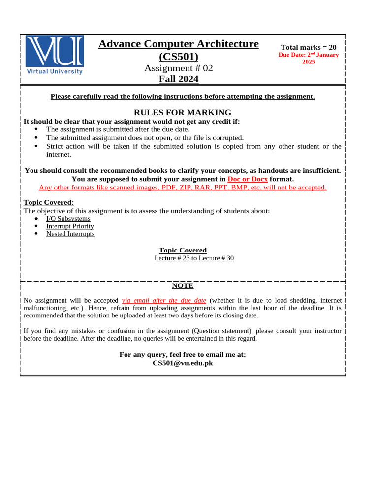 Fall 2024_CS501_2 | PDF | Input/Output | Computing