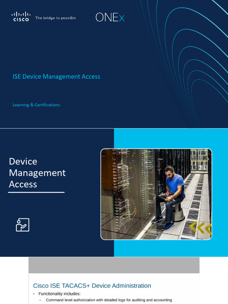 23.introducing Device Administration D. ISE Device Administration Policy | PDF