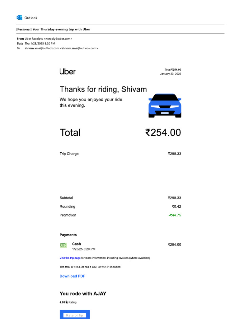 January 23, 2025 UBER | PDF