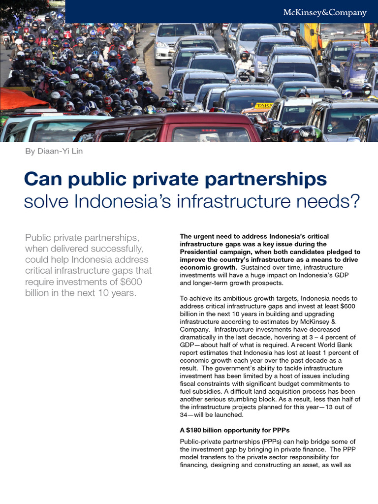 Can PPPs Solve Indonesias Infrastructure Needs | PDF | Public–Private Partnership | Infrastructure