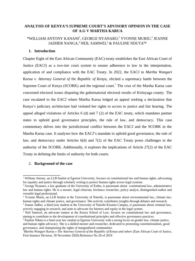 Case Commentary Alternative | PDF | Jurisdiction | Advisory Opinion