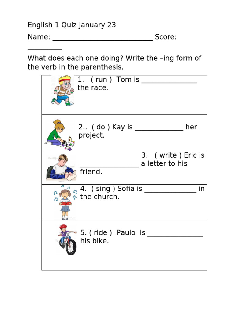 English 1 Quiz Jan 23 | PDF