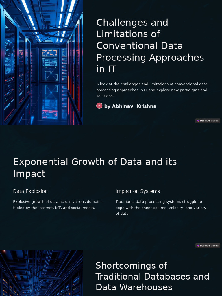 Challenges and Limitations of Conventional Data Processing Approaches in IT | PDF | Scalability ...