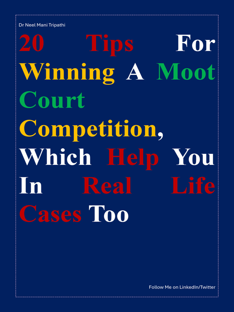 Winning Strategies for Moot Court | PDF | Precedent | Mootness