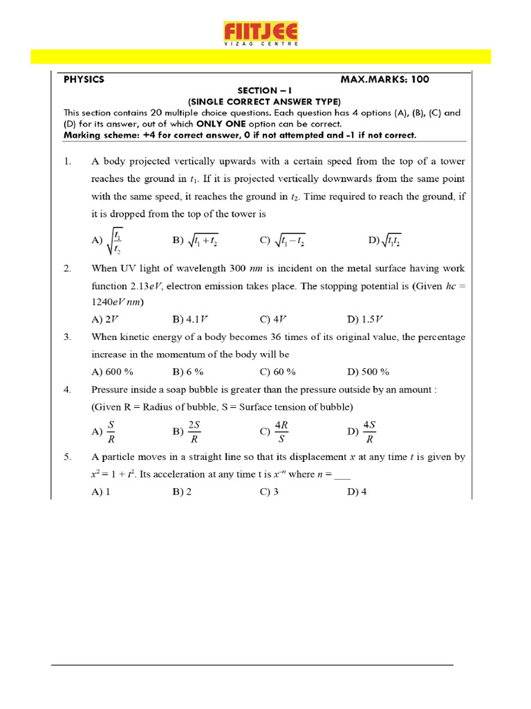 Practice paper-2 | PDF