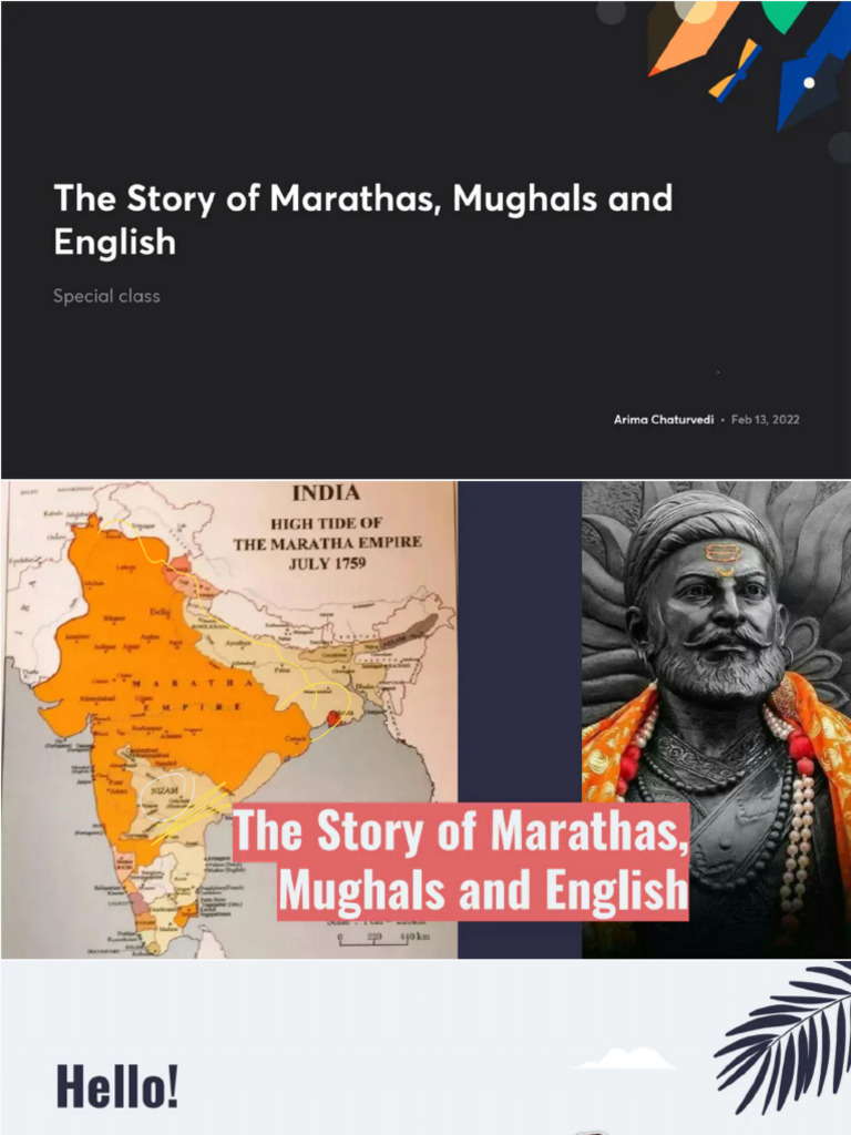 The Story of Marathas Mughals and English With Anno | PDF