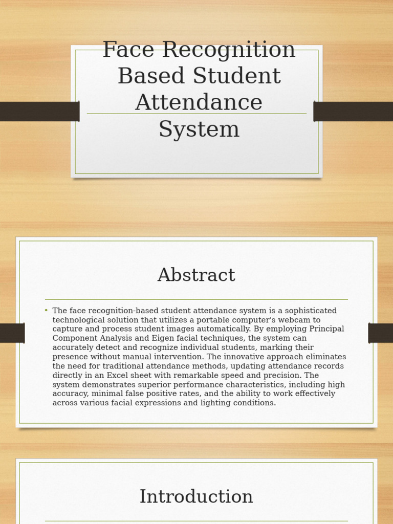 Face Recognition Based Student Attendance System | PDF | Automation ...