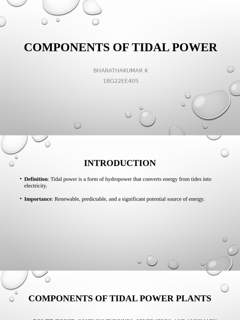 Tidal Power Components Explained | PDF | Energy Technology ...