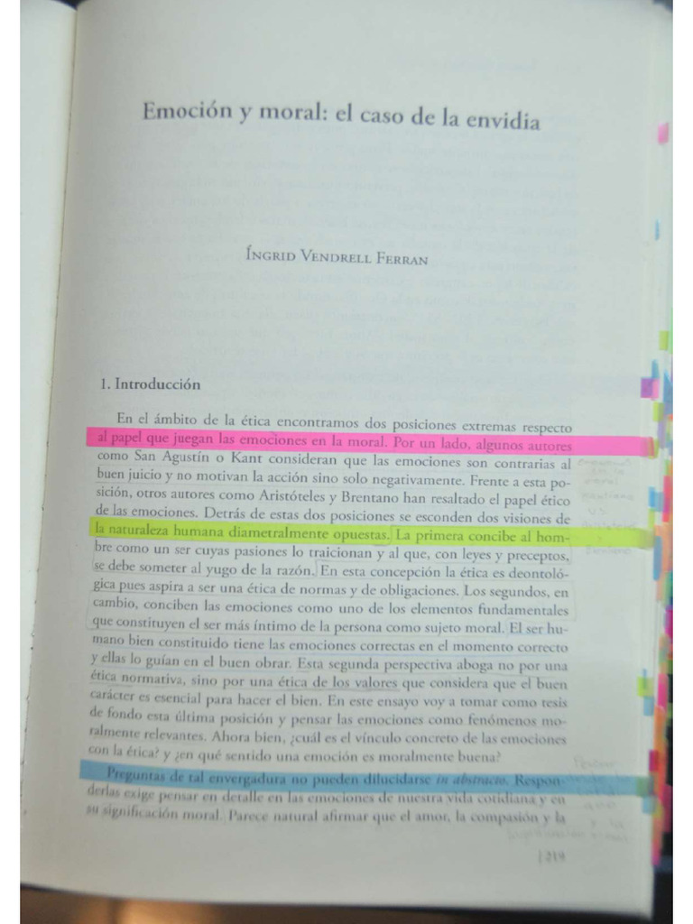 Ingrid Vendrell Emoción y Moral | PDF