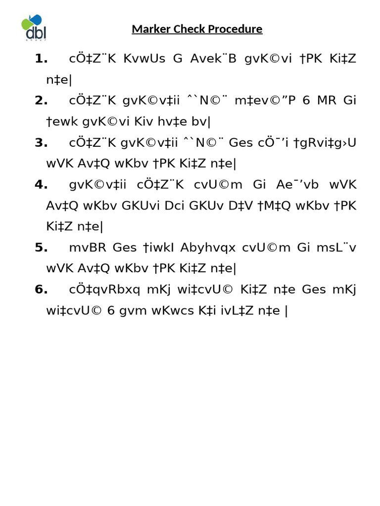 7.marker Check SOP | PDF