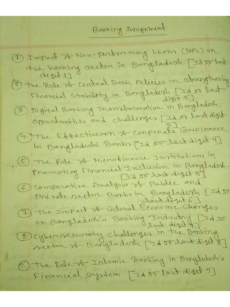 Banking Assignment | PDF