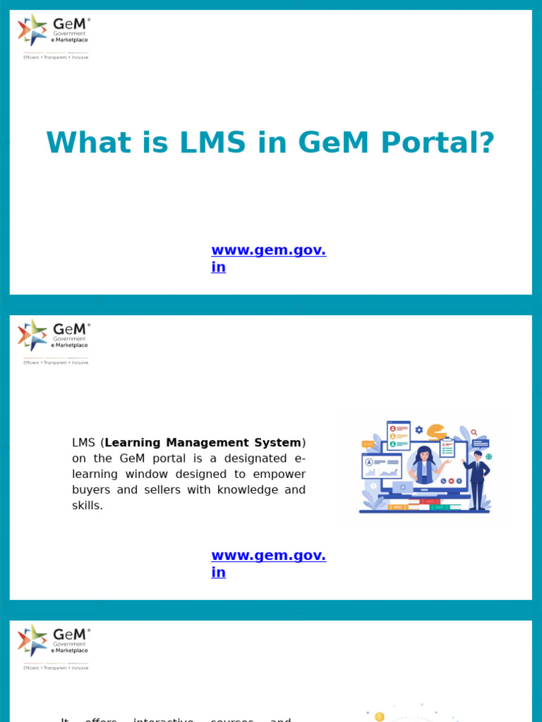 Understanding LMS on GeM Portal | PDF