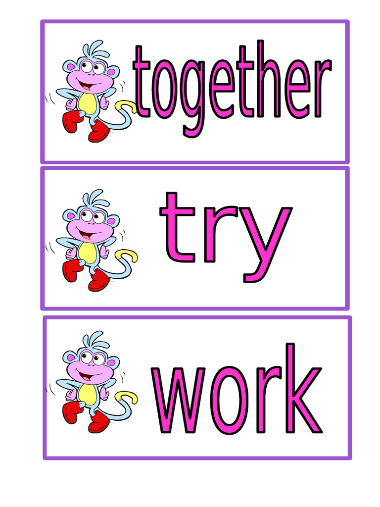 Cartoon Flashcard | PDF