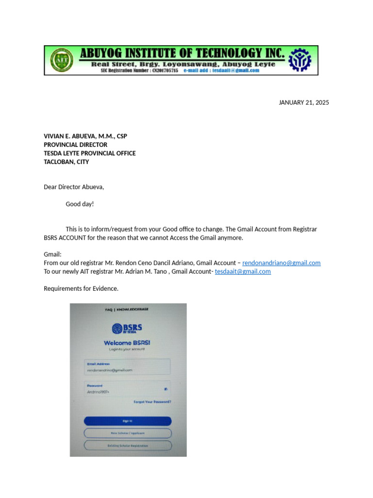 BSRS ANNEX A - C | PDF