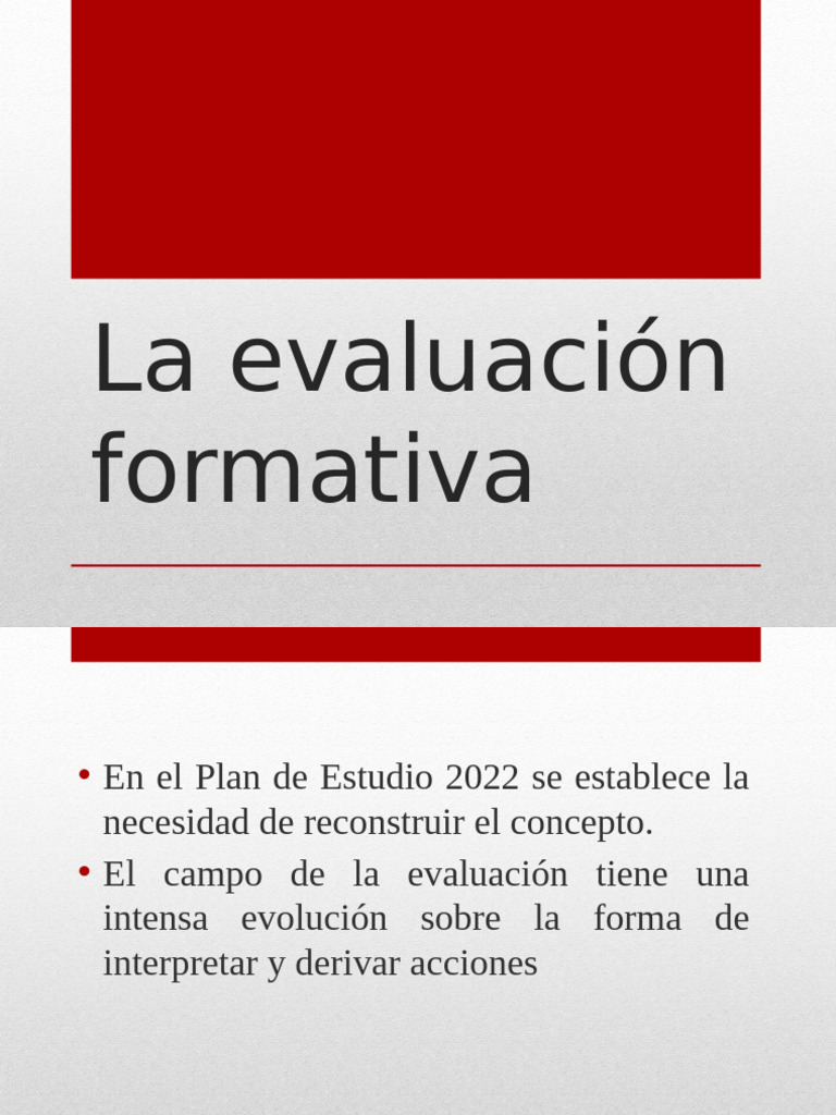 La Evaluación Formativa | PDF | Evaluación | Enseñando